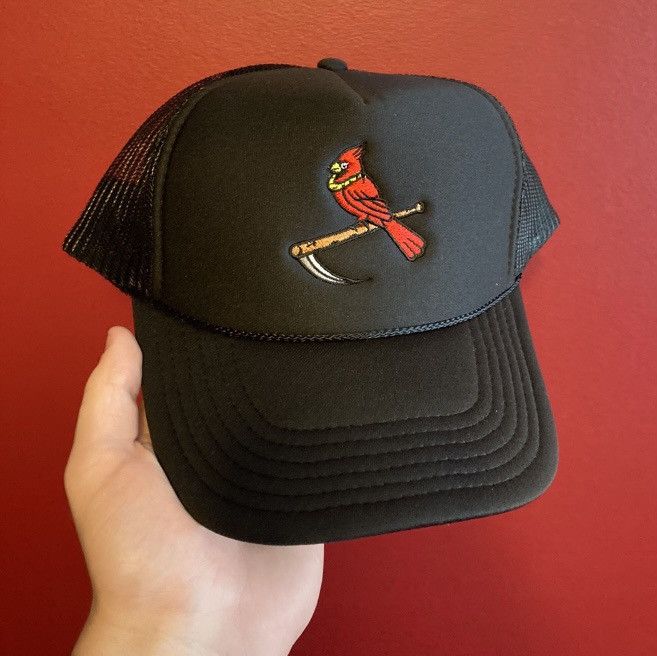 MLB × Otto × Streetwear St. Louis Cardinals Reaper Black Trucker | Grailed