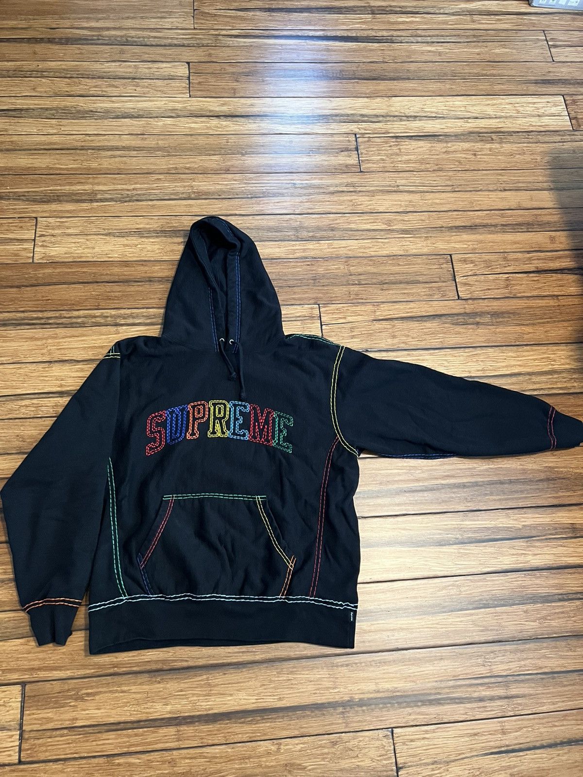 Supreme Supreme Rainbow Knit Hoodie | Grailed