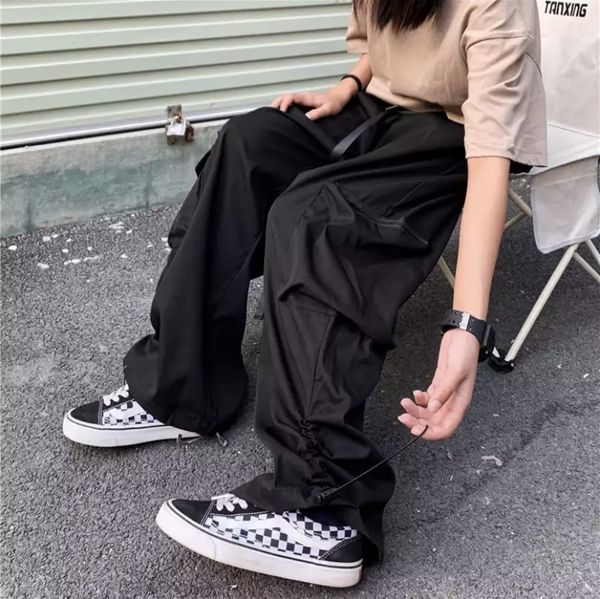 Japanese Brand Black Street Fashion Pants | Grailed