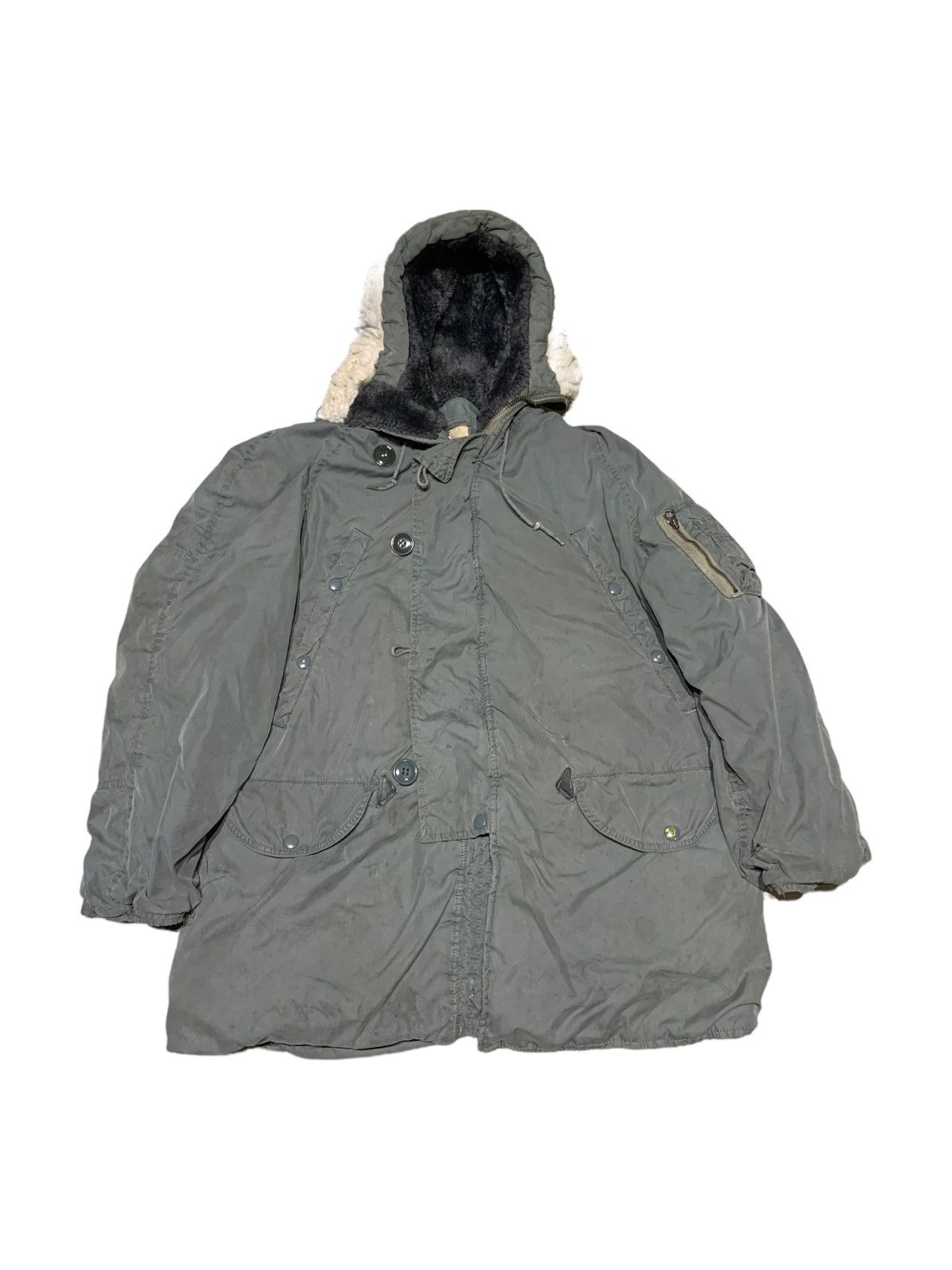 Vintage Vintage N-3B Military Parka Green Faux Fur Hood | Grailed