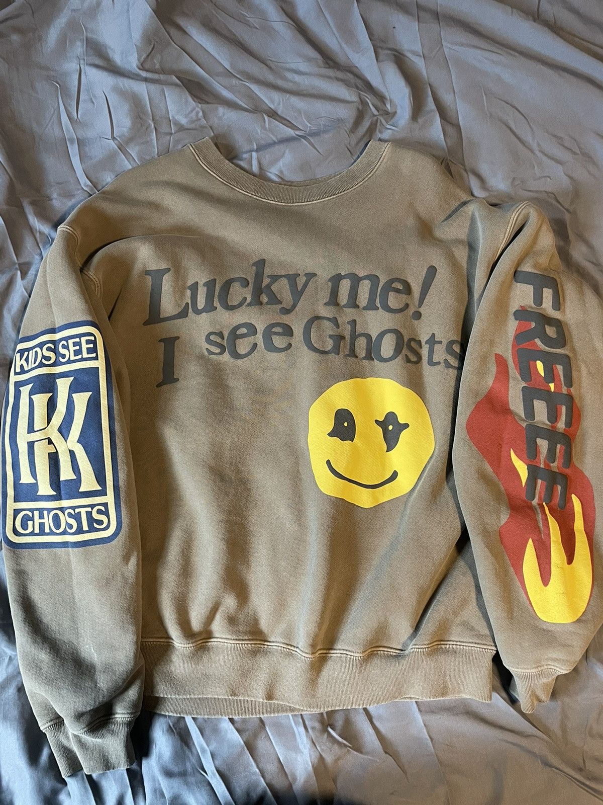Kanye West LUCKY ME! I SEE GHOSTS CREWNECK KIDS SEE GHOSTS | Grailed