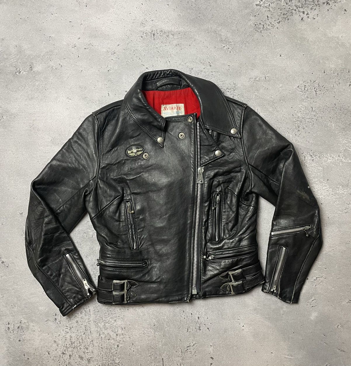Leather Jacket × Lewis Leathers × Vintage Aviakit Vintage Motorcycle ...