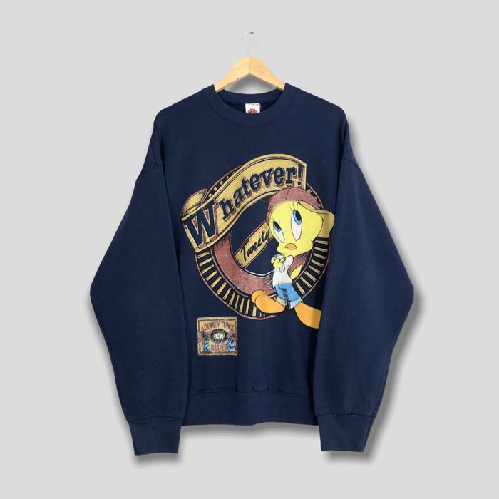 Vintage Vintage Tweety Yellow Bird Rapper Blue Sweatshirt XLarge | Grailed