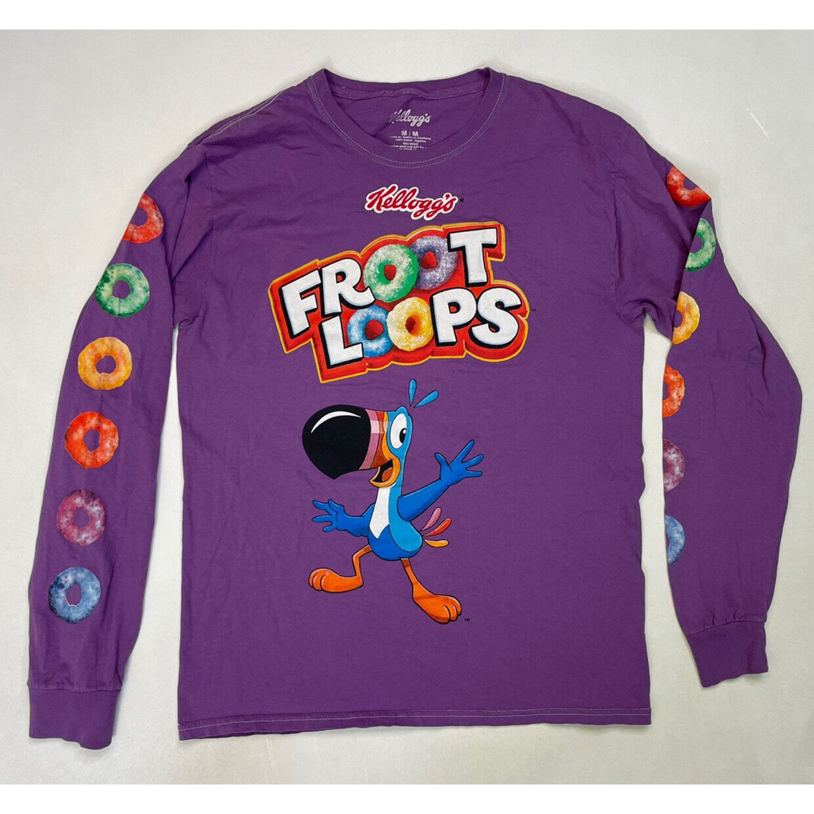Vintage Kellogg’s Froot Loops Graphic T-shirt Men Adult Medium Purple ...