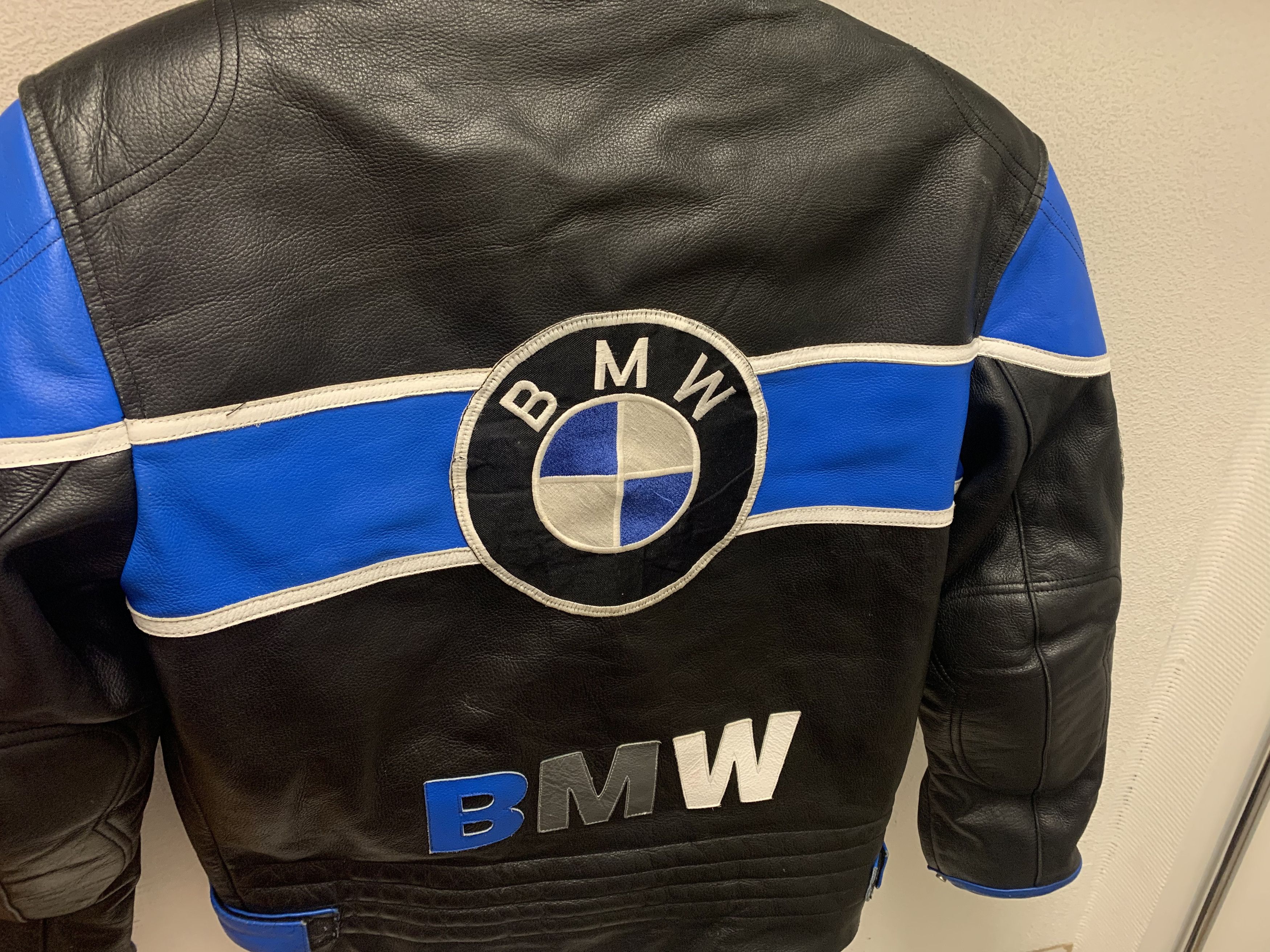 Bmw × Racing × Vintage BMW vintage leather jacket M big logo Michelin ...