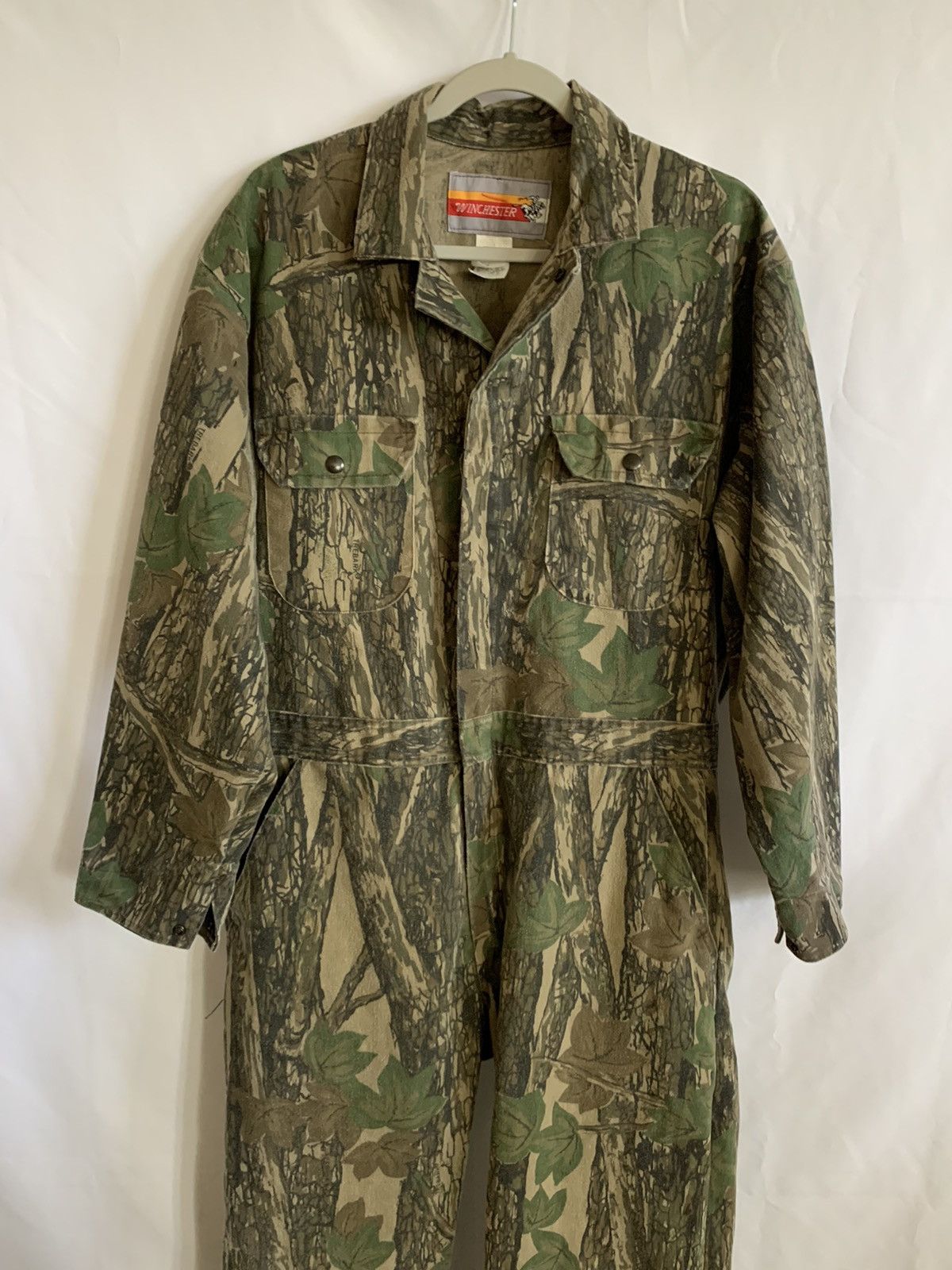 Vintage × Winchester Tree Bark Camo Hunting jumpsuit | Grailed