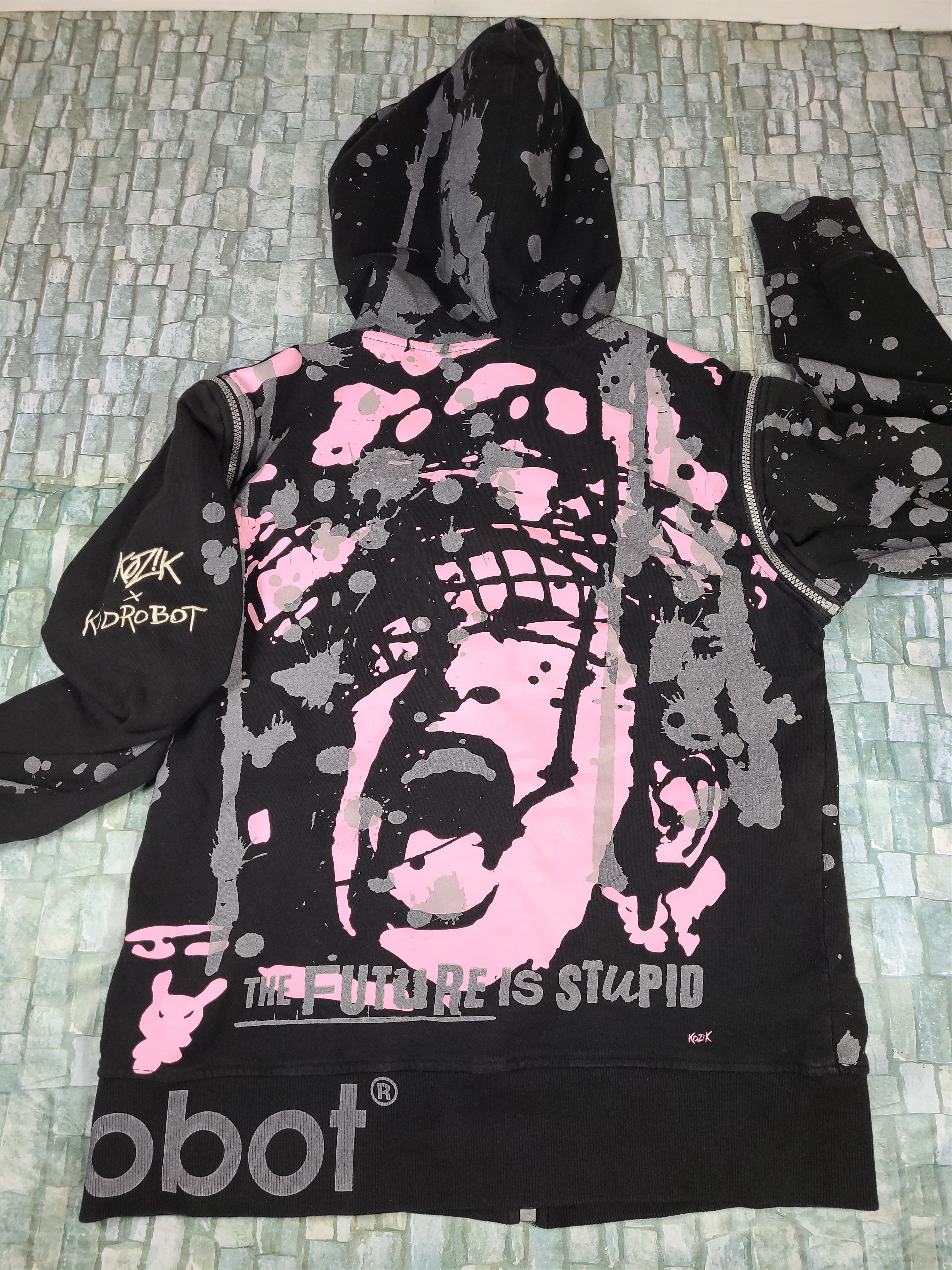 Kid Robot kidrobot x frank kozik rare! hoodie future is stupid sz L ...