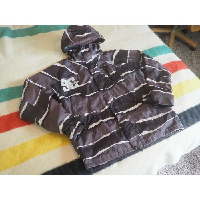 Vintage DC Snowboard EXOTEX 5000mm Urban Camo Winter Ski Jacket Hooded ...