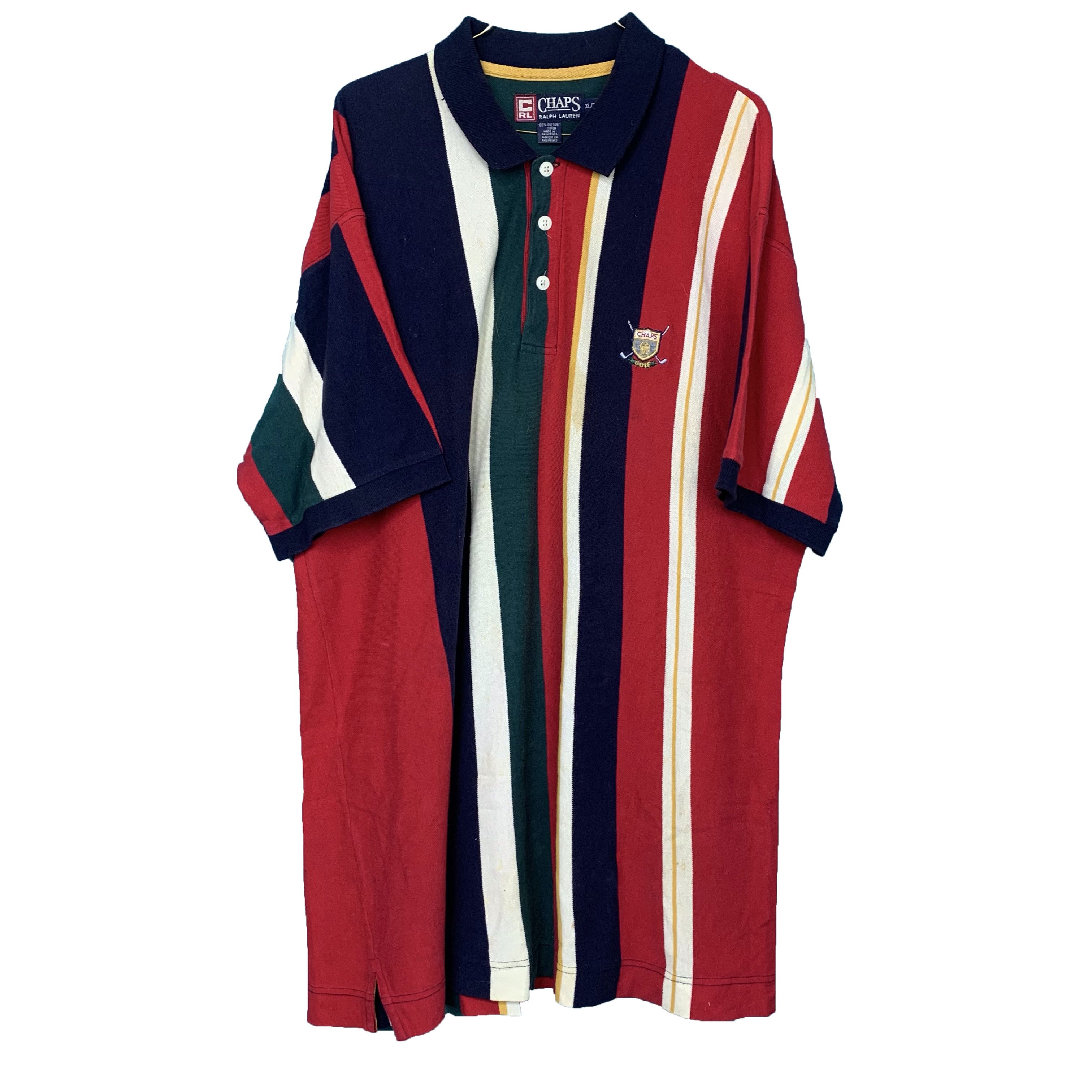 Chaps × Chaps Ralph Lauren Chaps Vintage Colour Striped Polo | Grailed