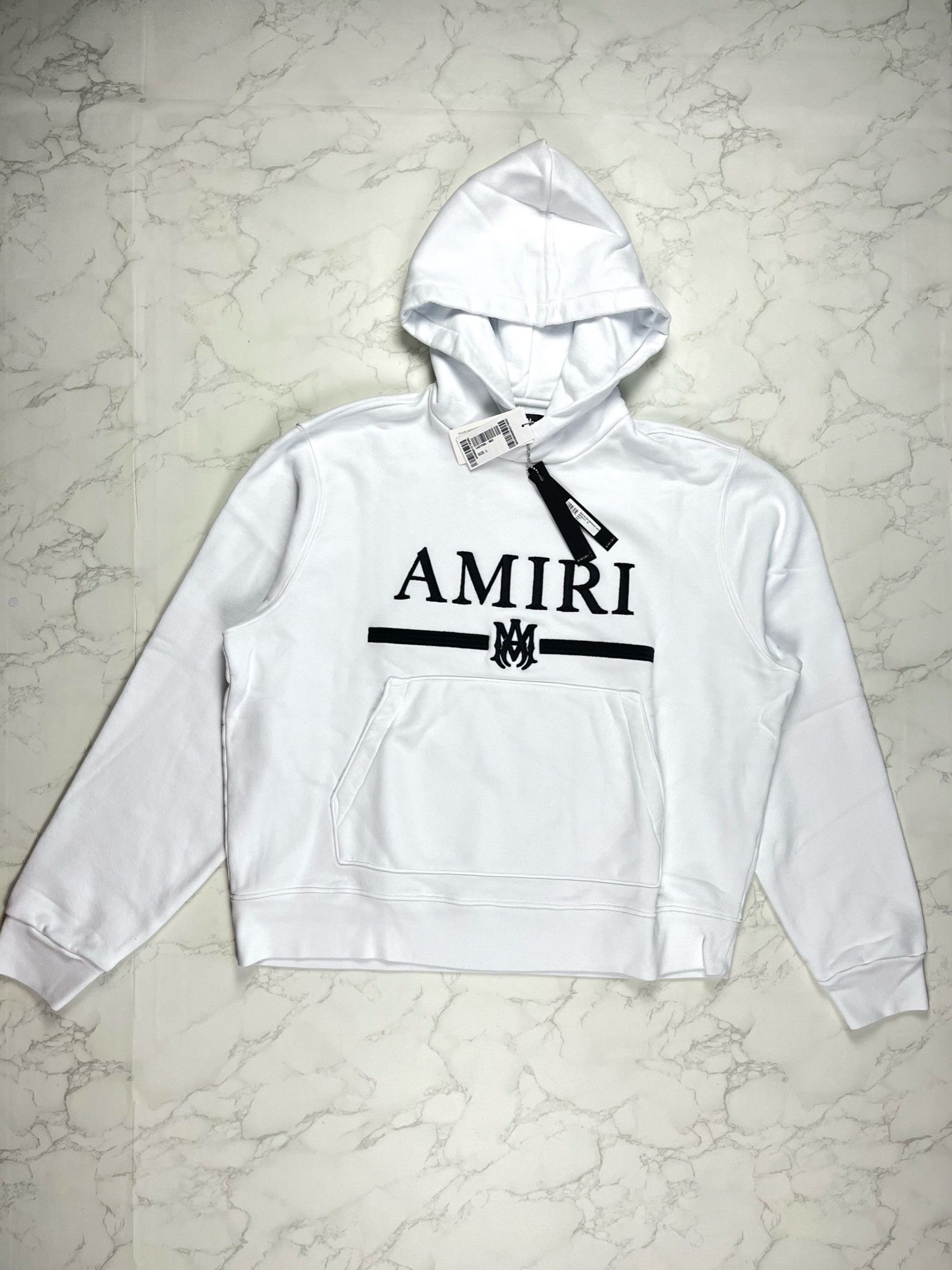 Amiri 🔥[SALE]🔥 Amiri MA Bar Embroidery White Hoodie | Grailed