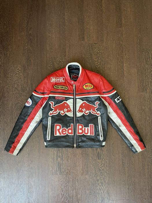Vintage Vintage Red Bull Racing Leather Jacket | Grailed