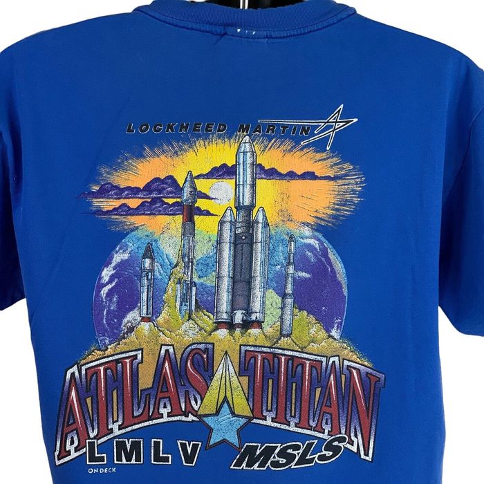 Hanes Vintage 90s Lockheed Martin Atlas Titan T Shirt Space | Grailed