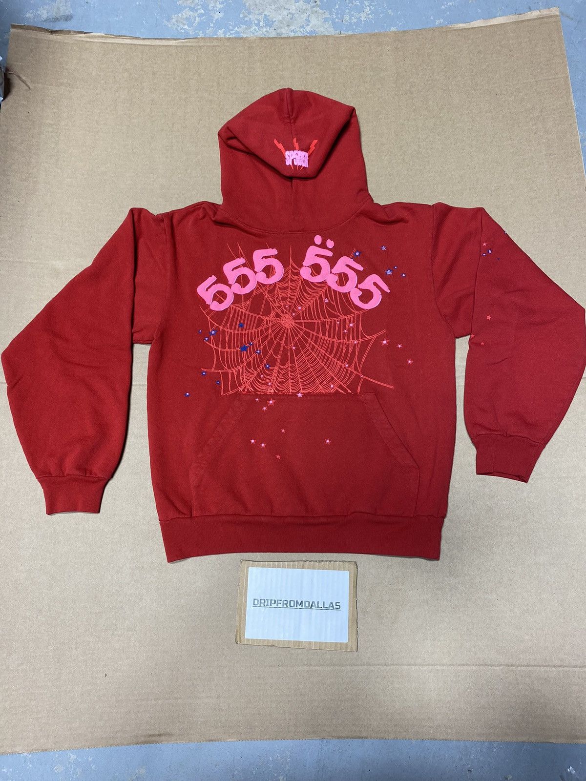 Spider 555 Spider World Wide x Young Thug Red Hoodie (medium) | Grailed