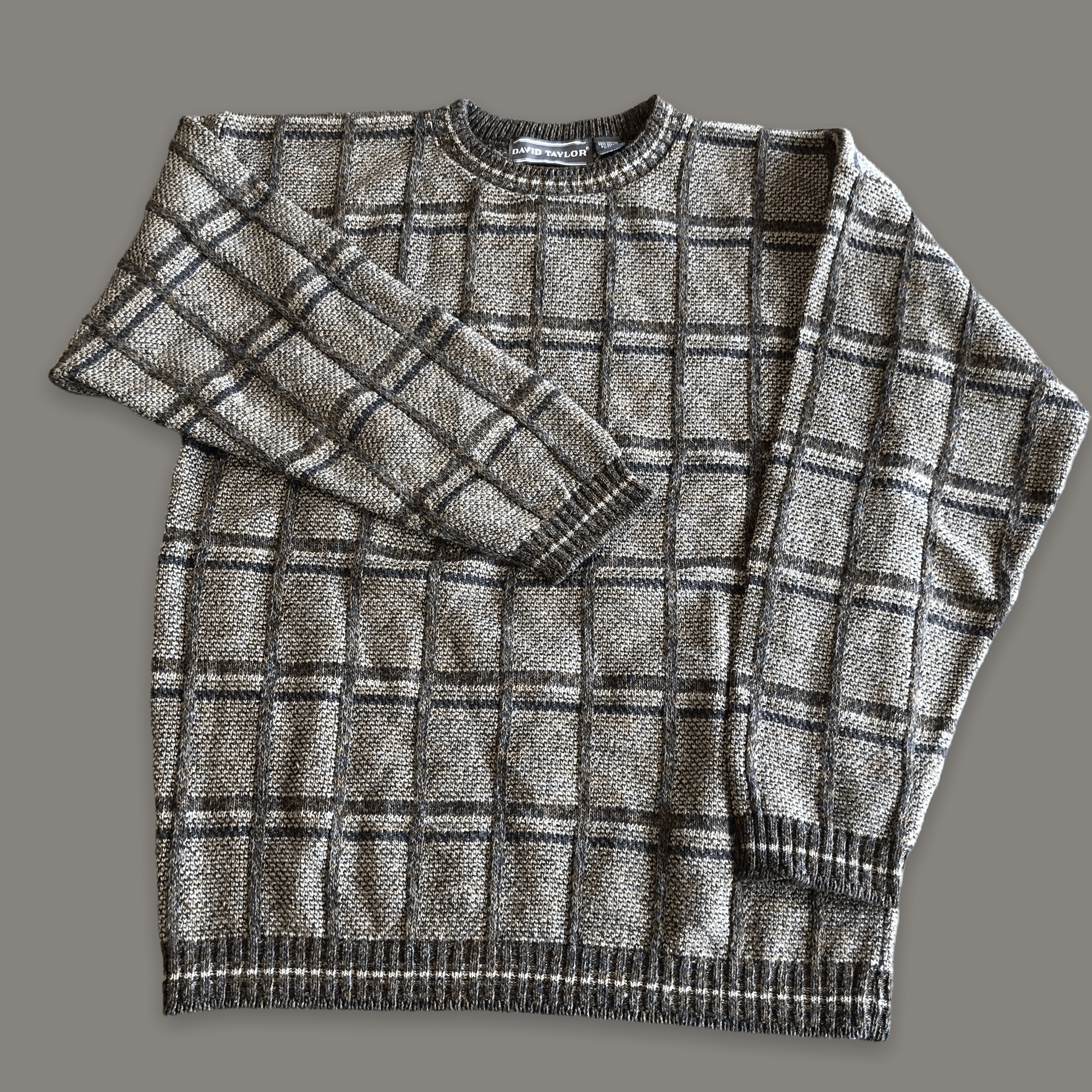 Vintage Vintage Knitted Earth Tone Sweater/ David Taylor | Grailed