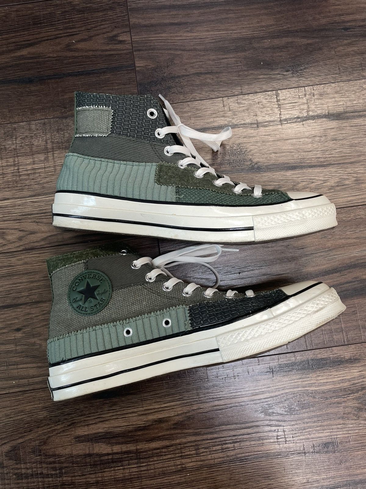 Converse × Streetwear × Vintage Converse Chuck 70 Green Patchwork | Grailed