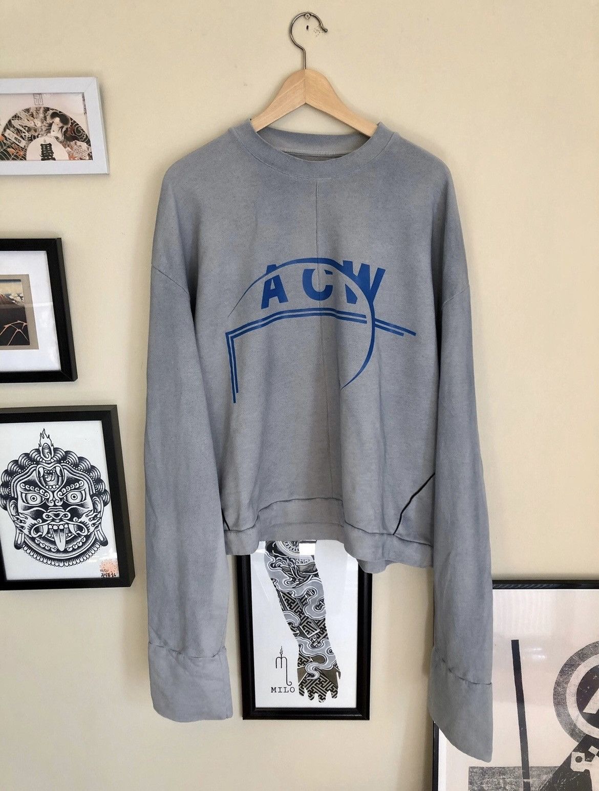 A Cold Wall × Samuel Ross A-Cold-Wall ACW* Samuel Ross Logo crewneck ...