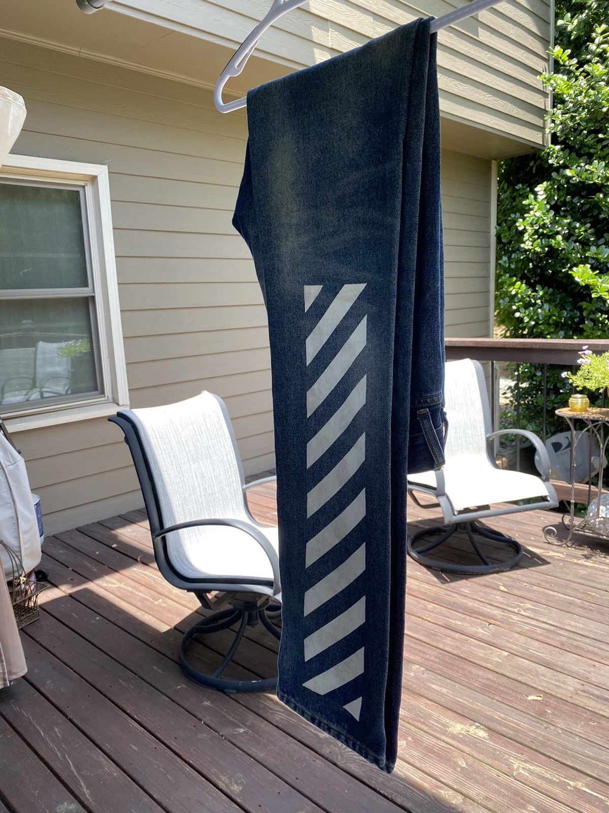 Off-White *LAST DROP* Off-White Diagonal Jeans | Grailed