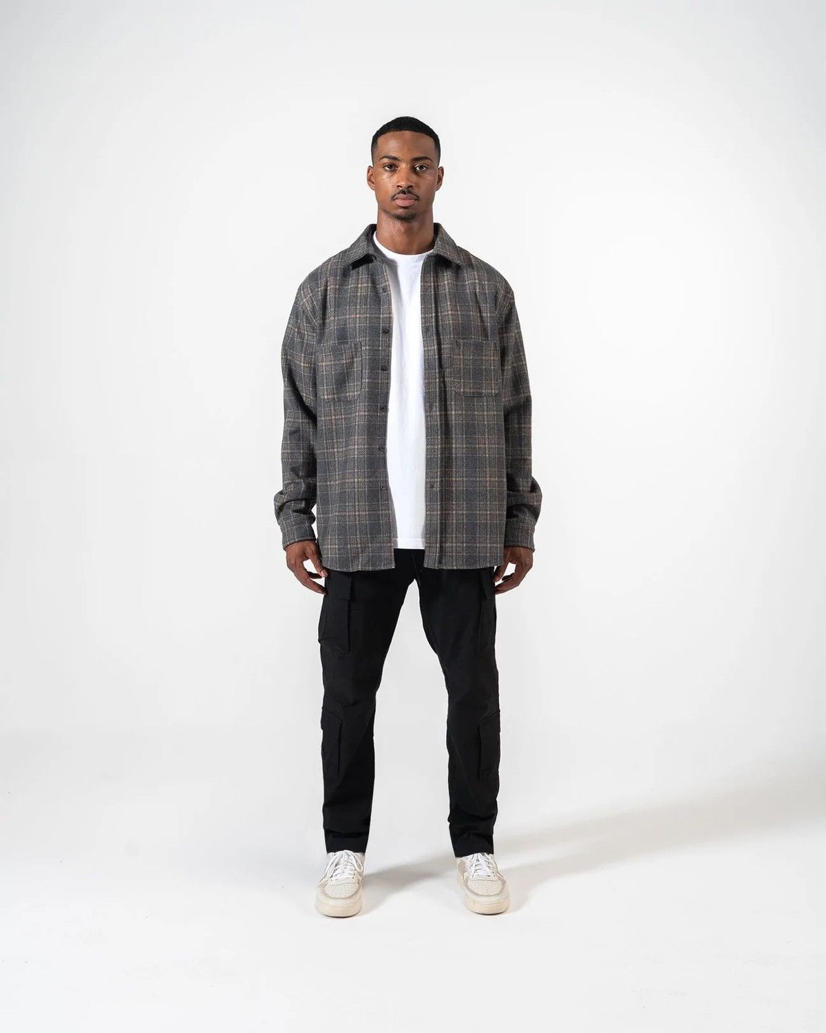 Richie Le Collection Oversized Premium Brushed Flannel - ROCK | Grailed
