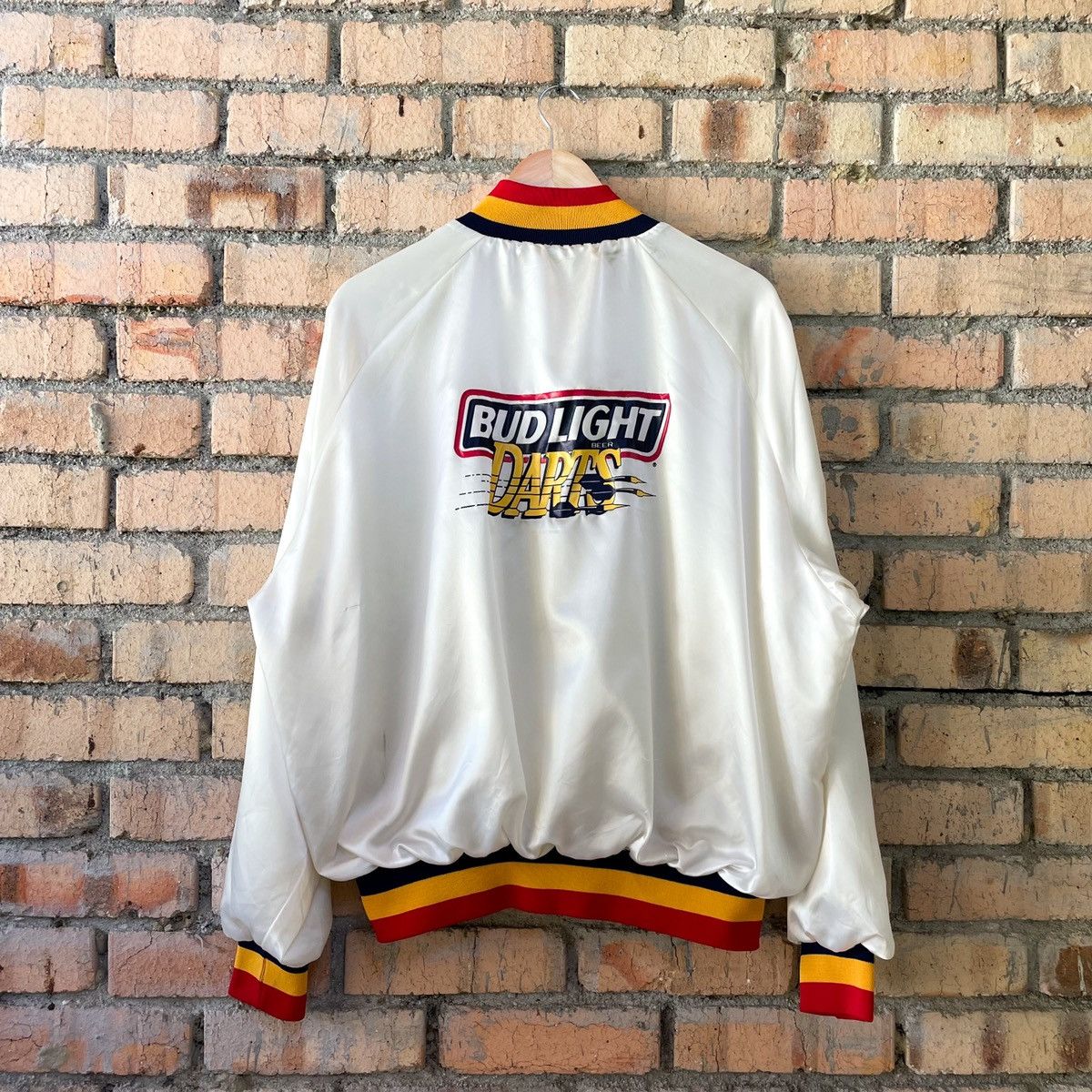 Vintage Rare Vintage 90’s Bud Light Beer Darts Varsity Jacket | Grailed