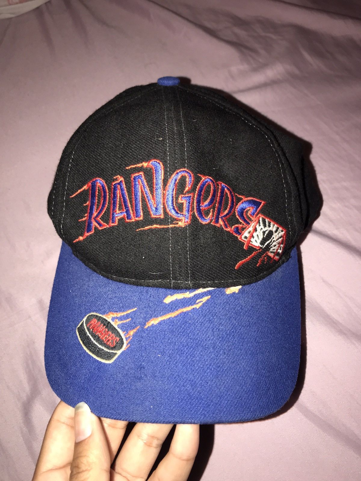 NHL Vintage 90’s Rangers Twins Hockey Puck Hat. | Grailed