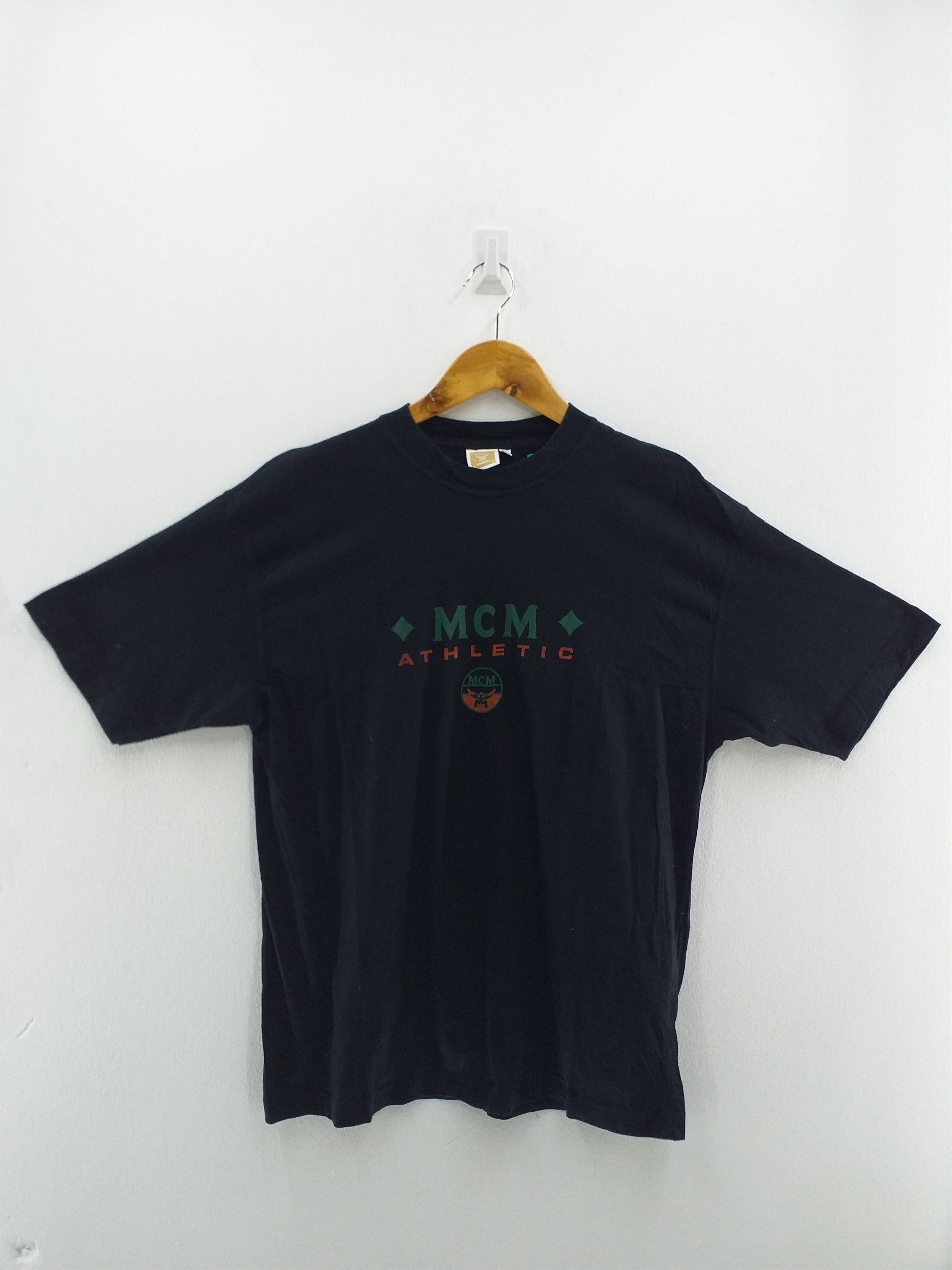 Vintage Vintage MCM Munchen Athletic Big Logo Made In Italy Tee | Grailed