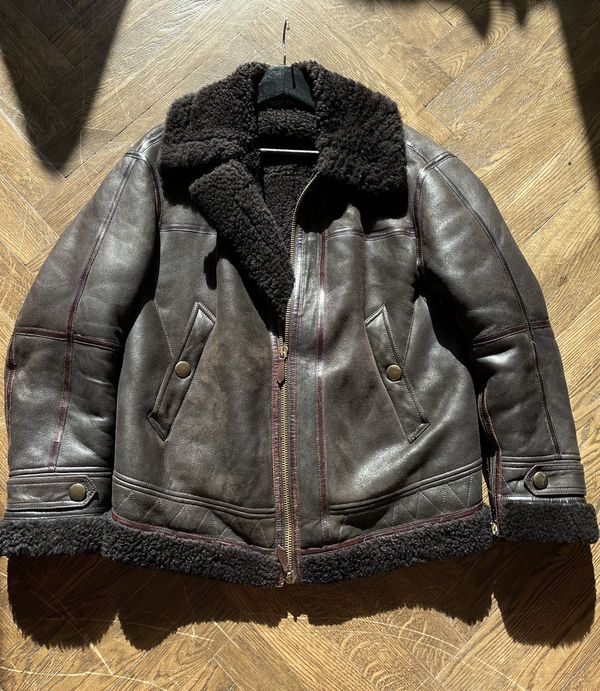 Burberry Burberry Shearling Sheepskin B3 aviator bomber Jacket | Grailed
