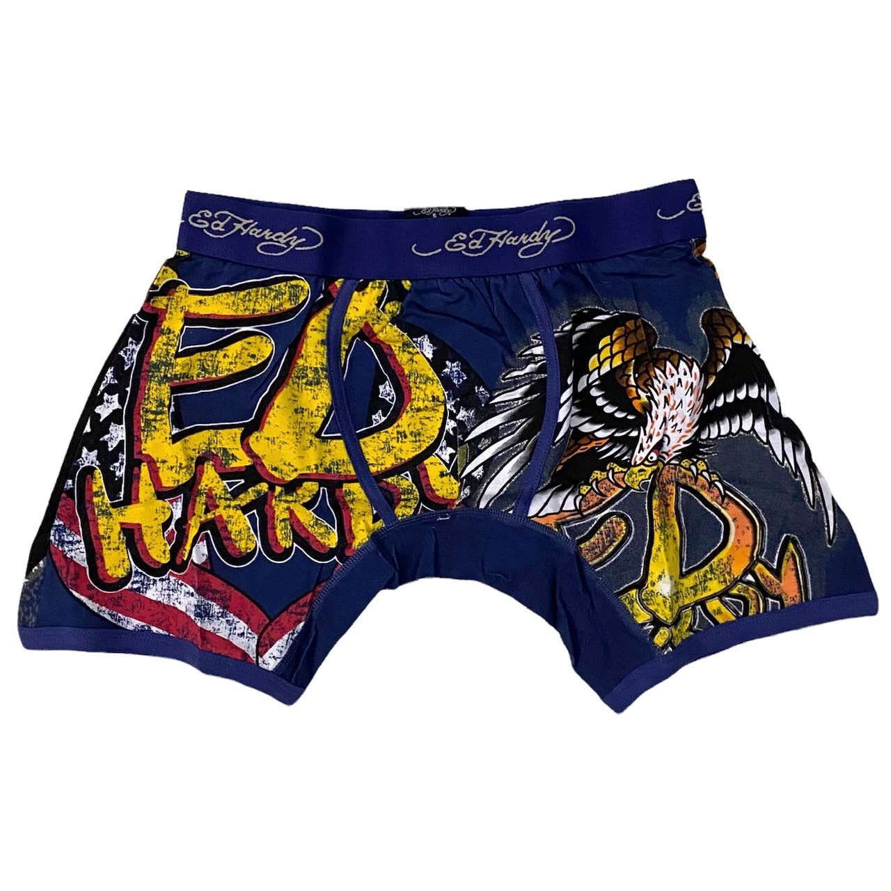 Ed Hardy Ed Hardy Men's Tattoo Graphic Print Boxer Brief Underwear ...