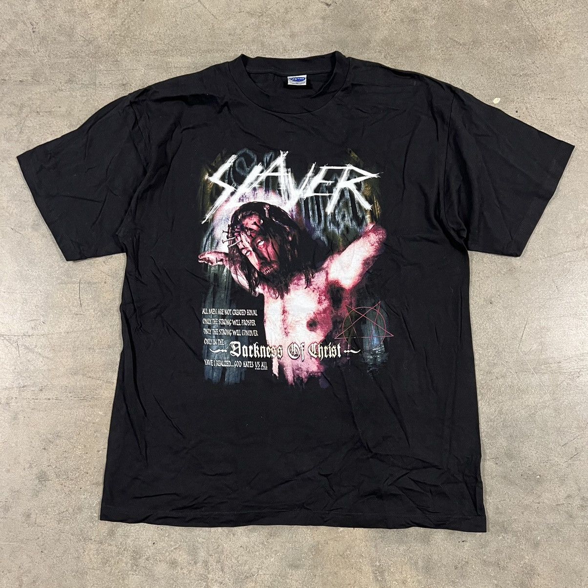Vintage Vintage 2001 Slayer Jesus Graphic God Hates Us All Shirt | Grailed Vintage Vintage 2001 Slayer Jesus Graphic God Hates Us All Shirt | Grailed