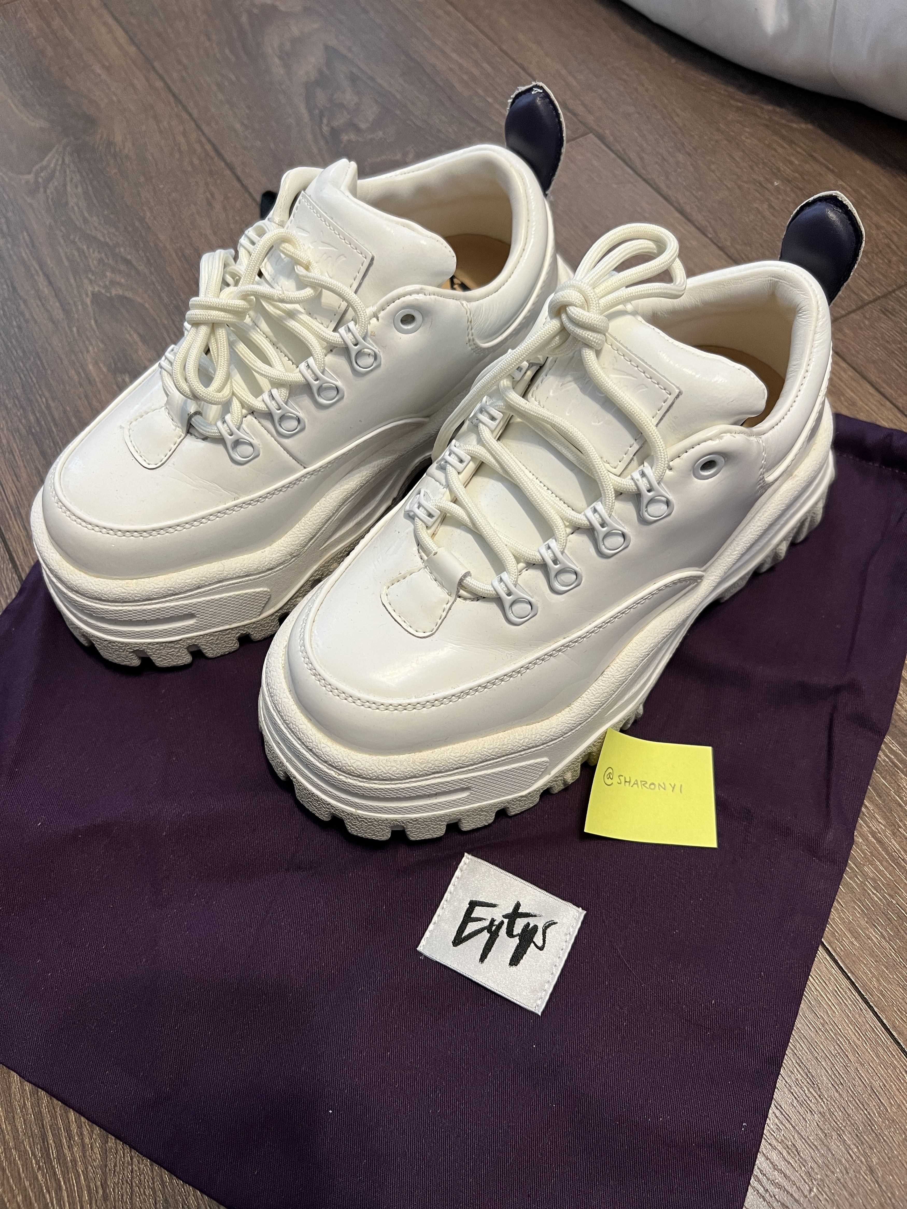 Eytys womens eytys angel white patent leather | Grailed