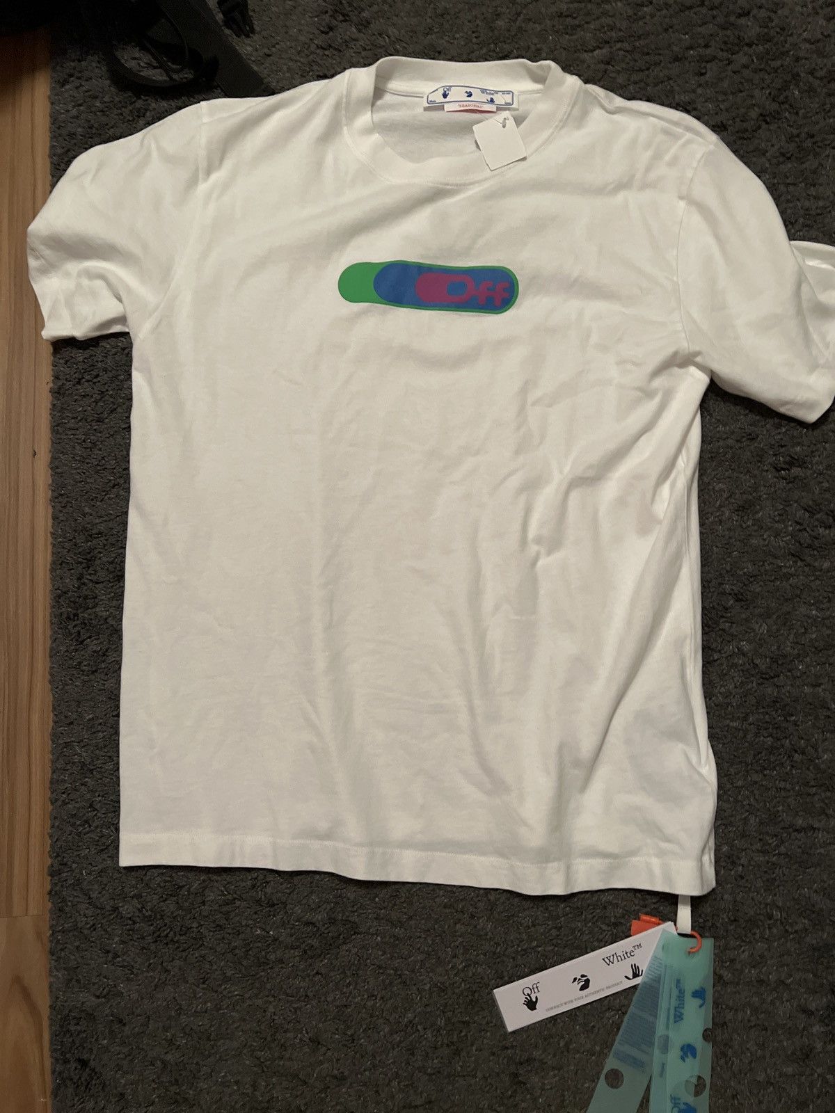 Off-White Off-White Weed Hands Off logo-print T-shirt | Grailed