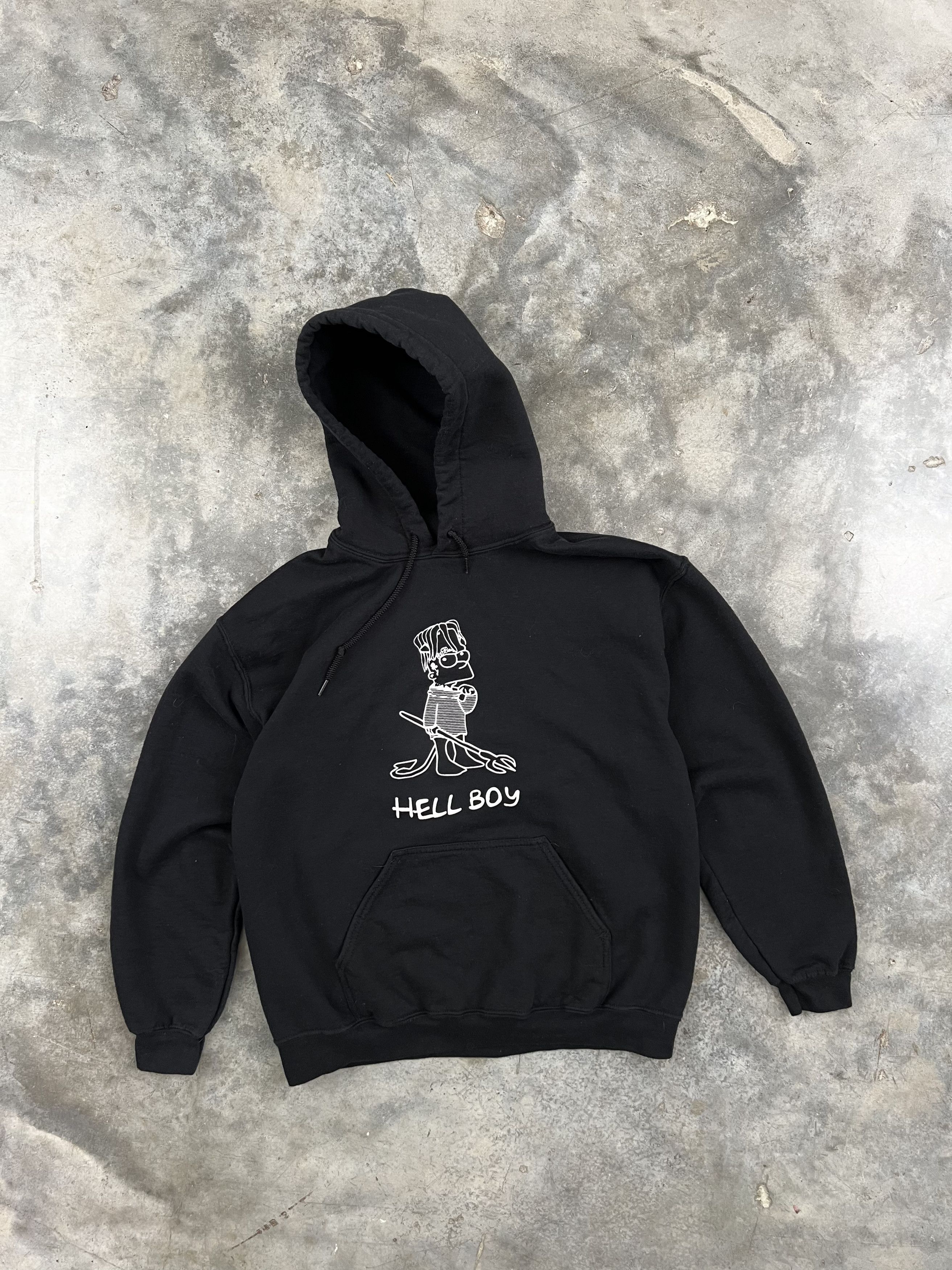 Superrradical Superrradical Hellboy Bart Simpson Logo Hoodie Black ...