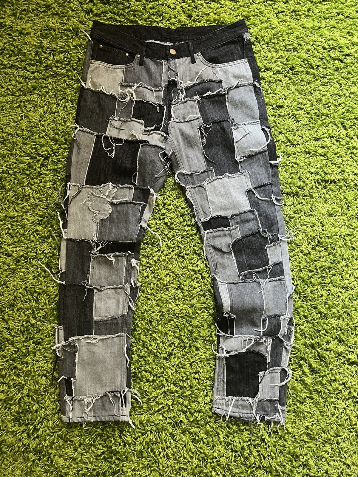 Handmade × Vintage Earftones patchwork denim | Grailed