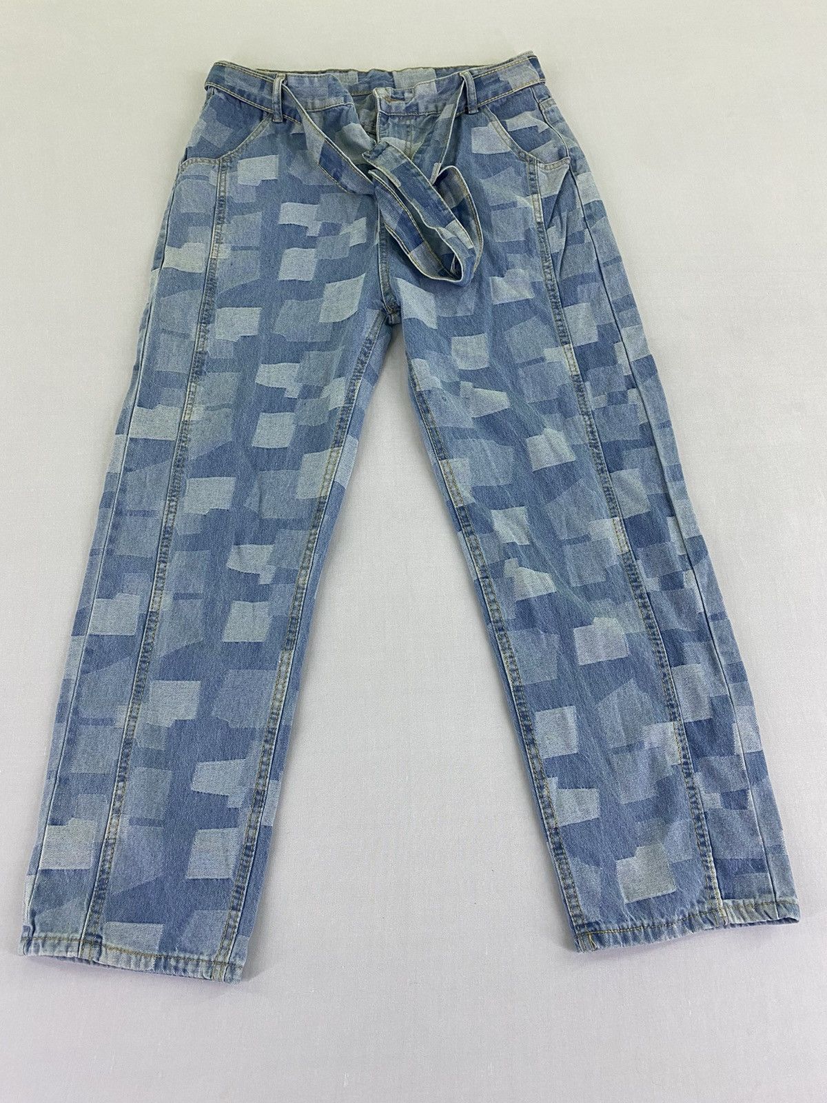 Very Cool Latest Collection Futuristic Checkered Denim Jeans | Grailed