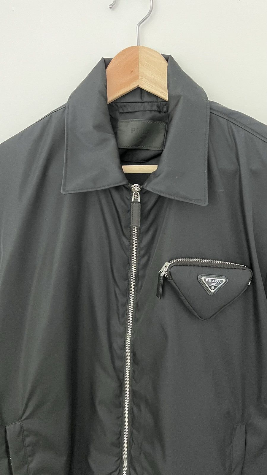 Prada Prada Re-Nylon Logo Patch Jacket | Grailed