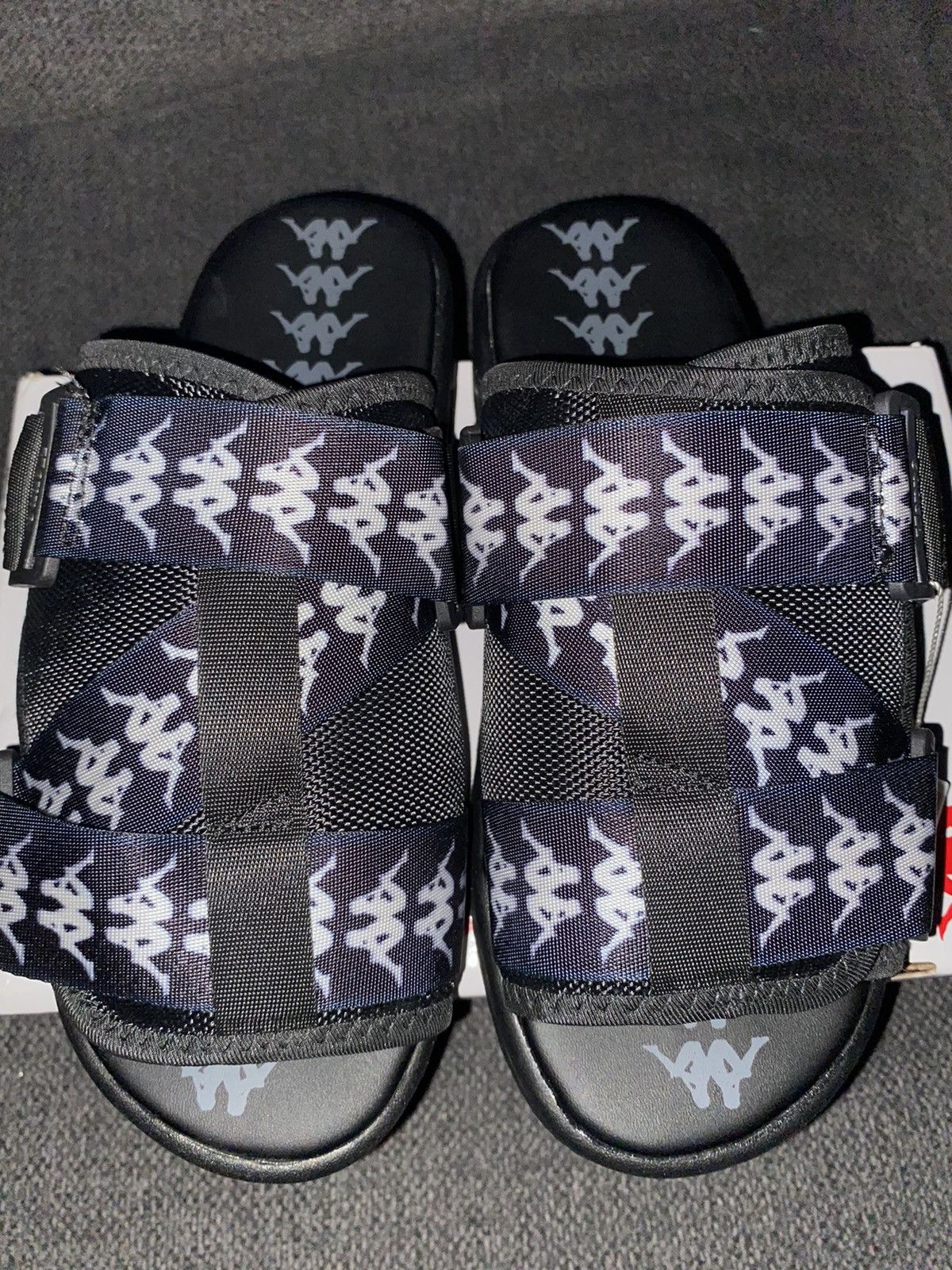 Kappa Black Kappa Slides | Grailed