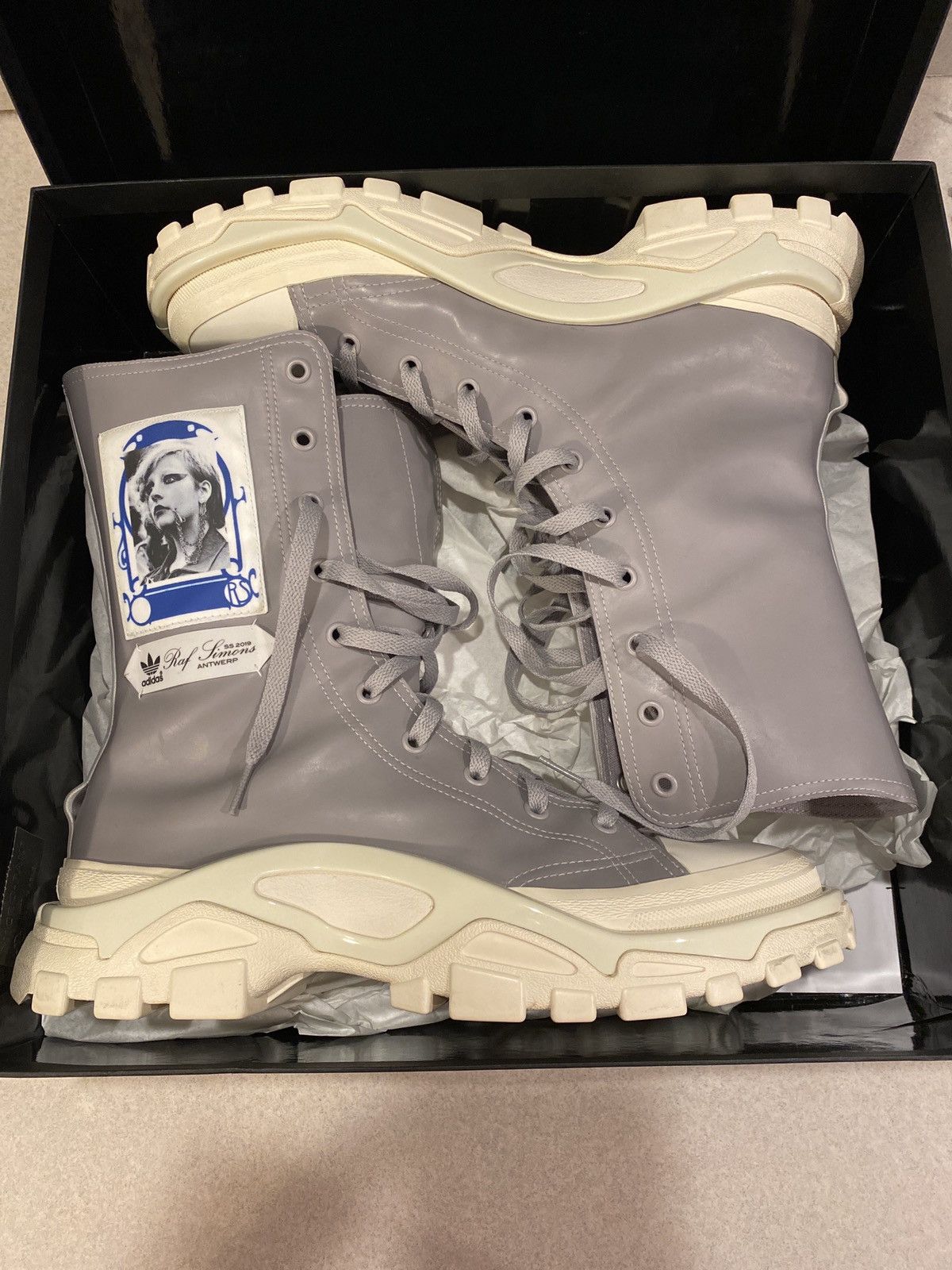 Raf Simons Raf Simons x Detroit Runner High Grey White 2019 | Grailed
