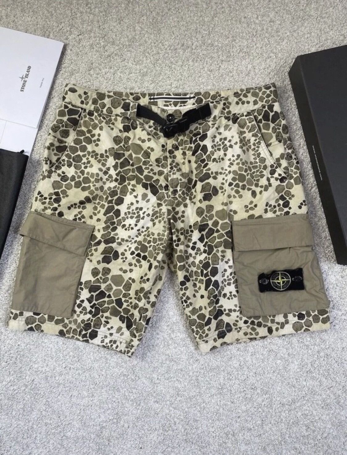 Stone Island Stone Island Alligator Camouflage Cargo Shorts | Grailed