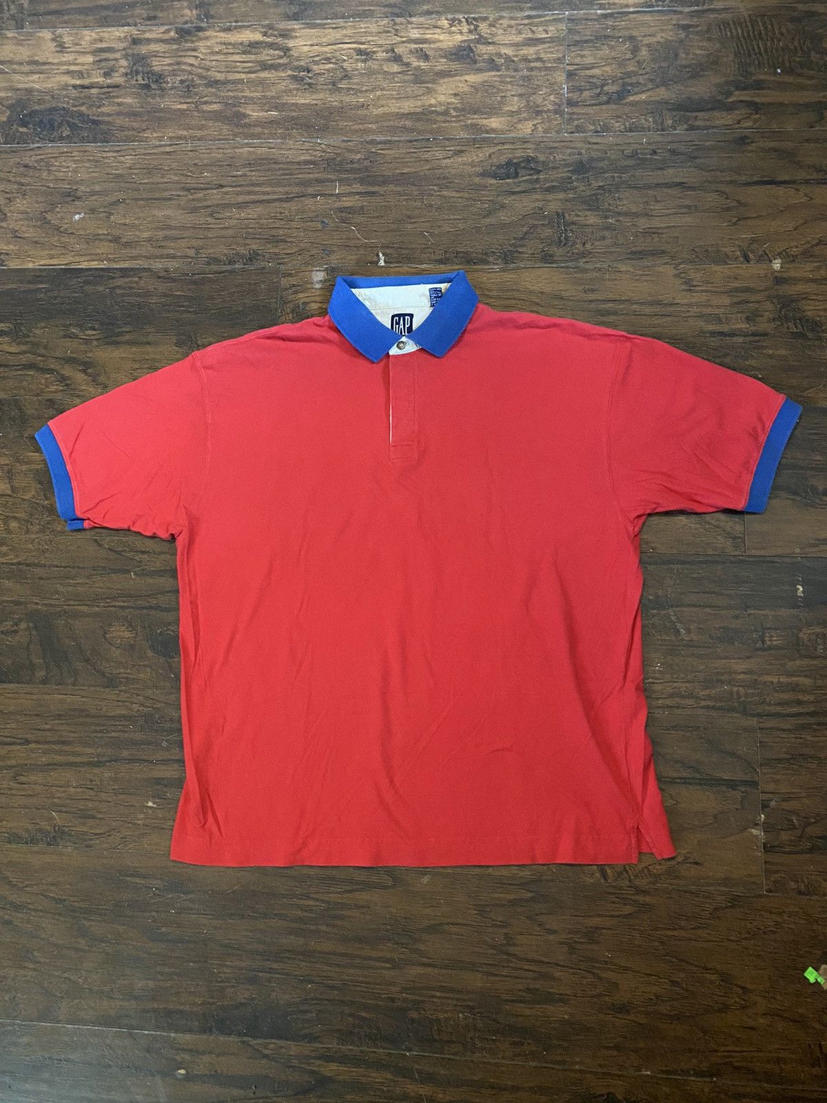 Gap × Vintage Y2K Gap Polo Red and Blue Old Kanye style | Grailed