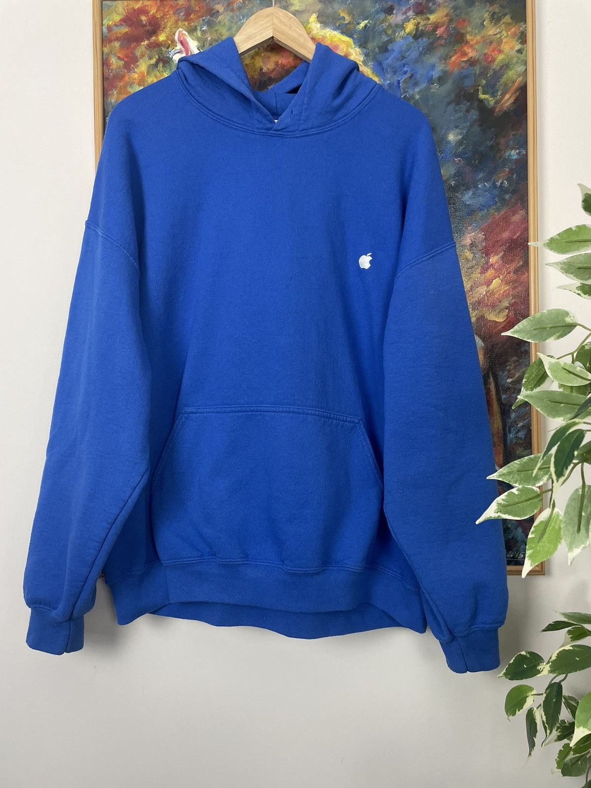 Apple × Streetwear × Vintage Apple Vintage Mini Logo Hoodie Rare Royal ...