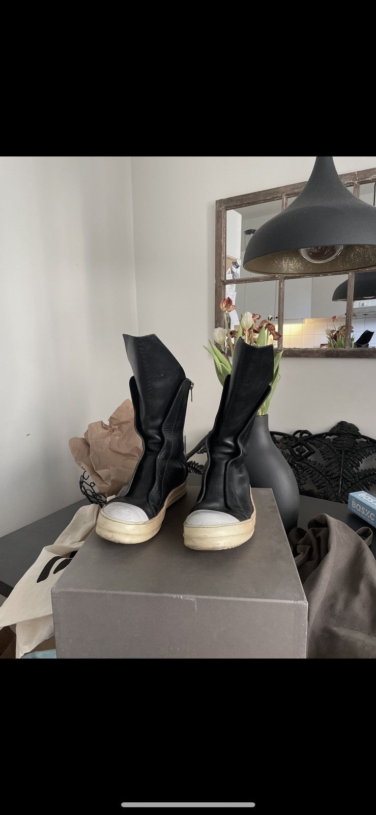 Rick Owens Rick Owens Laceless Ramones Boots | Grailed