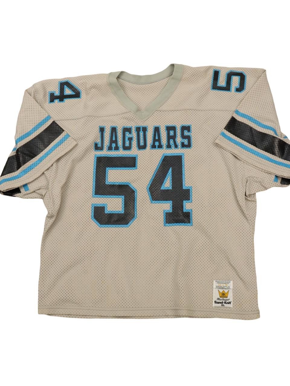 MacGregor × NFL × Vintage Vintage Jacksonville Jaguars Macgregor Sand Knit #54 Jersey | Grailed