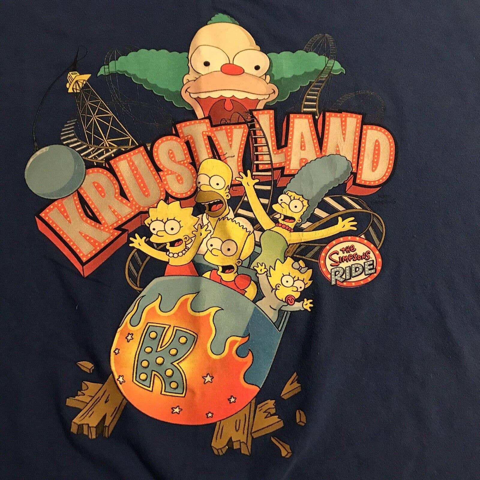 Universal Studios The Simpsons Ride Krustyland Universal Studios 2XL T ...
