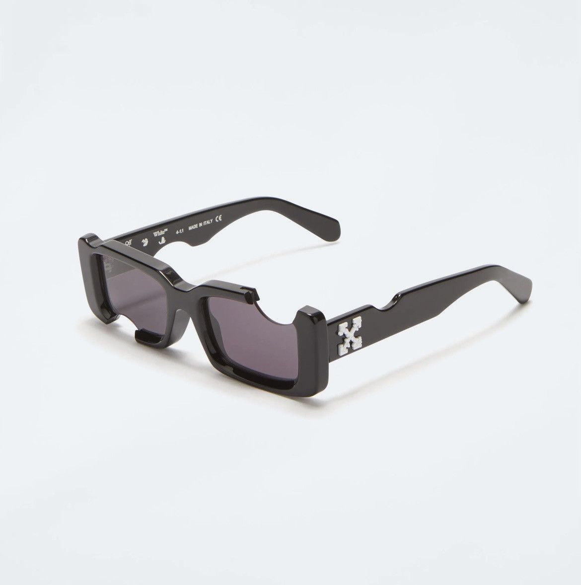 Off-White Off White Cady Rectangular Frame Swiss Cheese Sunglasses ...