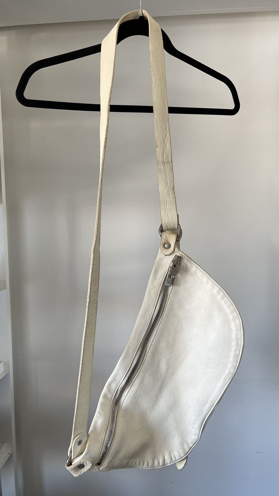 Guidi Two Way Zip Horse Grain Leather Shoulder Bag Cream White | Grailed