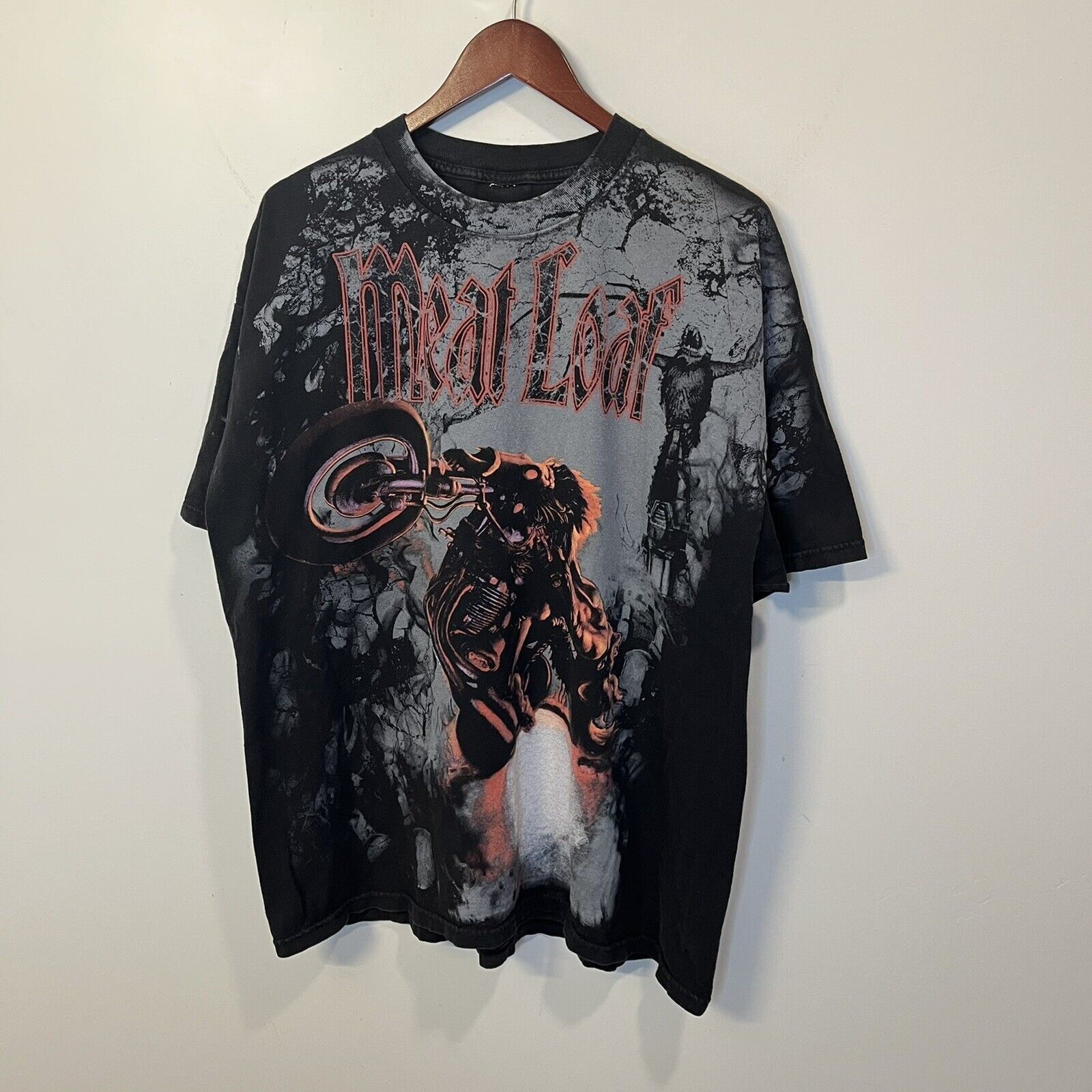 Band Tees × Vintage Y2k Meat Loaf Hang Cool All Over Print 2010 Tour T ...