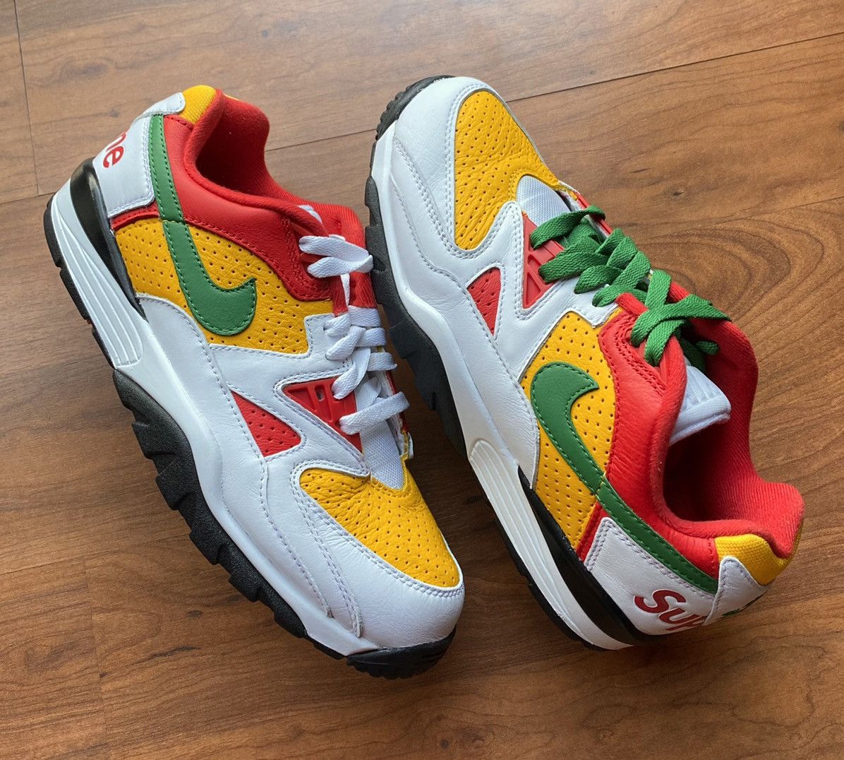 Nike × Supreme Supreme Nike Air Cross Trainer 3 White University Gold ...