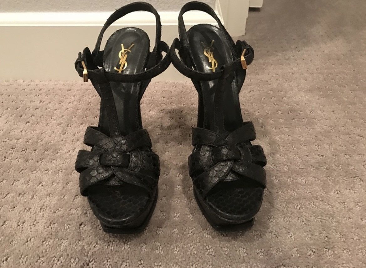 Yves Saint Laurent YSL Yves Saint Laurent Snakeskin Tribute Heels | Grailed