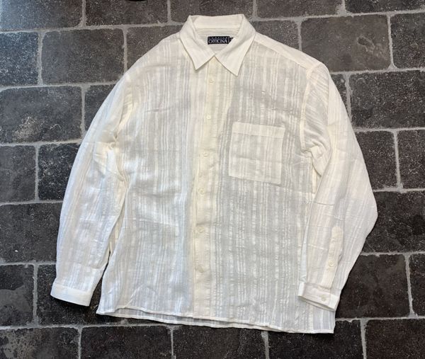 Vintage Vintage Seethrough Translucent Italian Sheer ButtonUp Shirt ...
