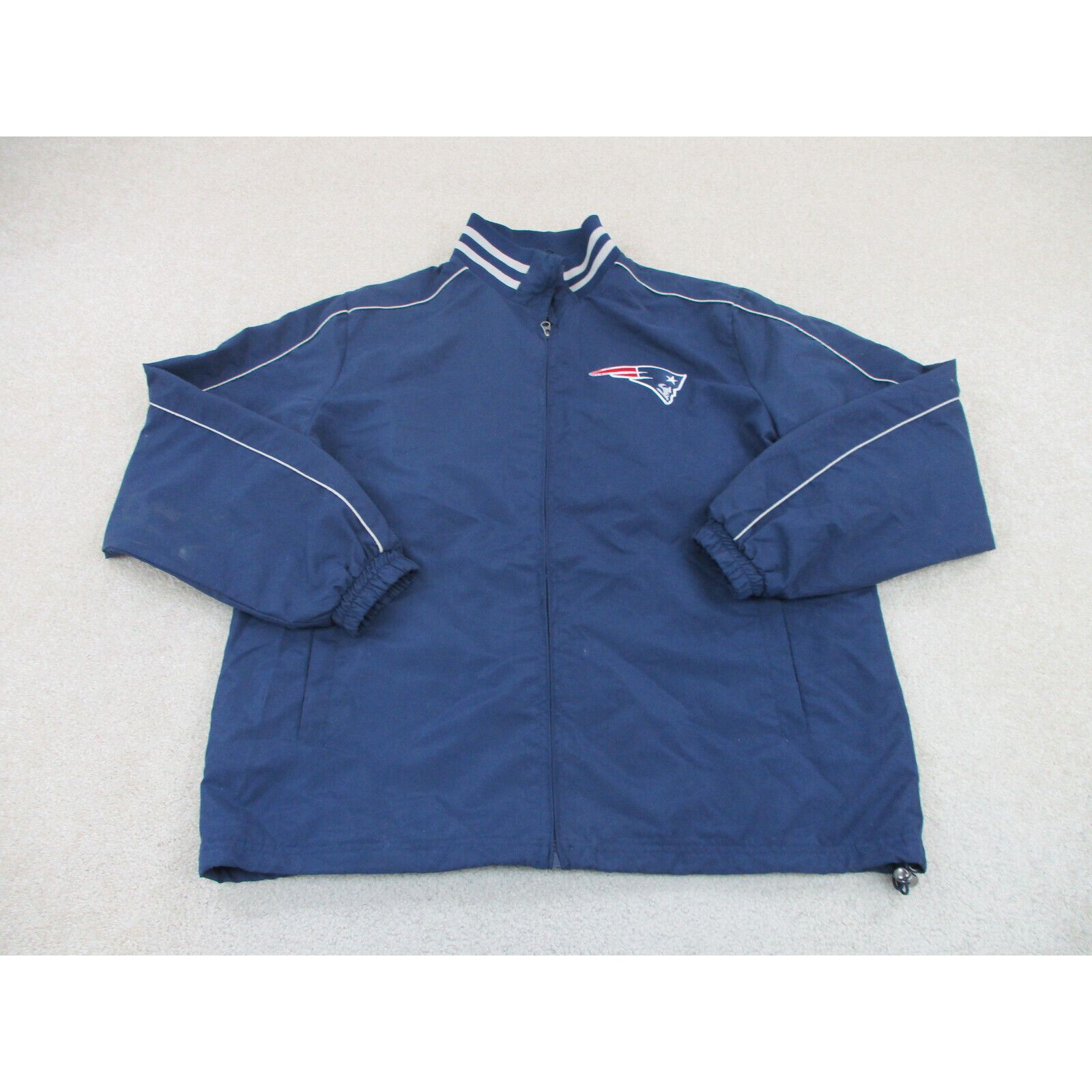 NFL New England Patriots Jacket Adult Large Blue Red NFL Football Coat ...