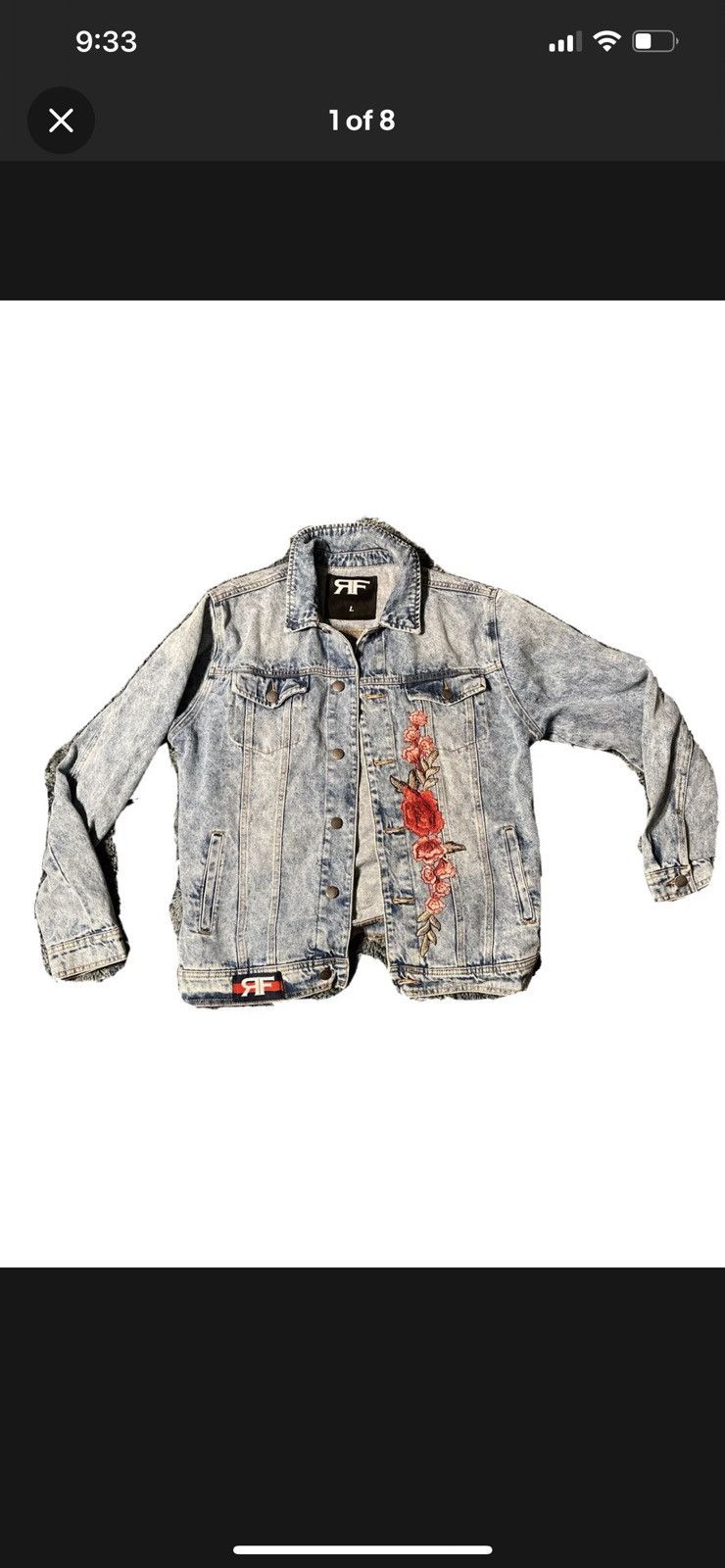 Custom Custom Made Denim Blue Jean Rich Friend Rose L Button Jacket ...